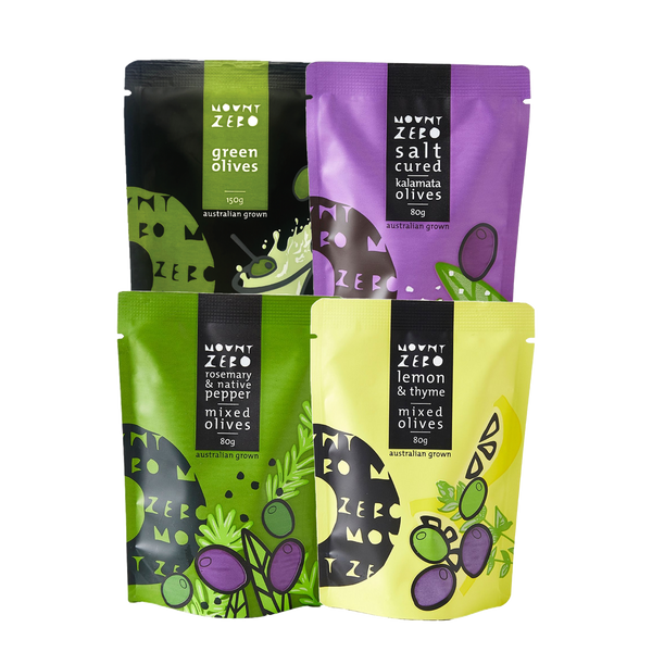 Olive Pouch 4pk – Mount Zero Olives